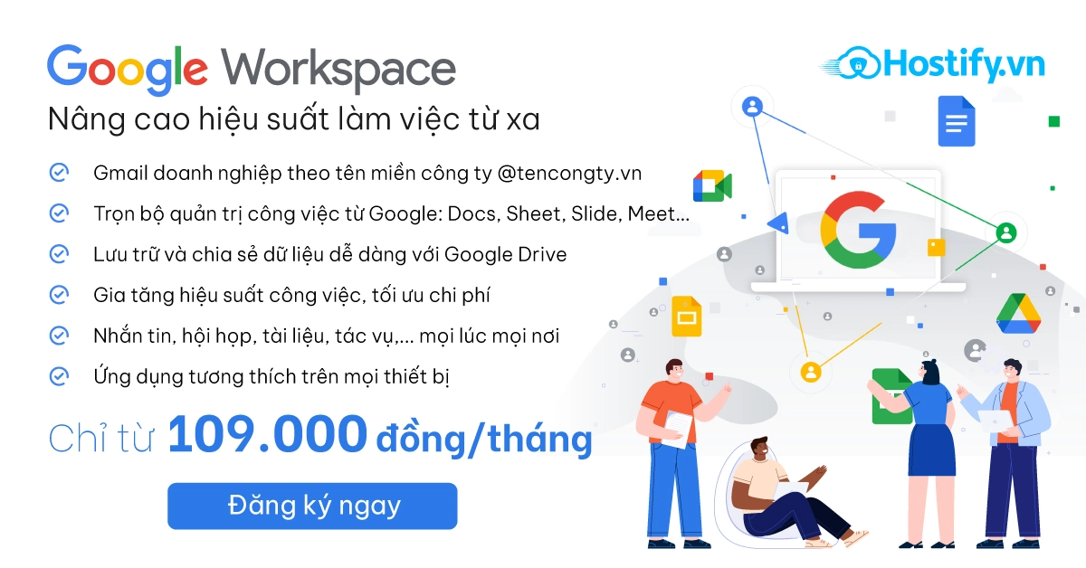 Dịch vụ Google Workspace (G-Suite cũ) tại Hostify.vn